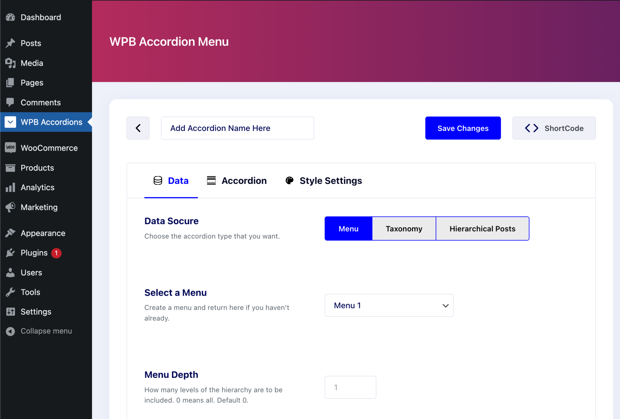 Add New Accordion Menu or Category - WPBean Documentation